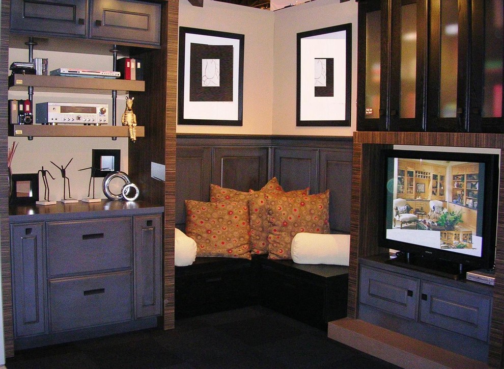 Blue Media Room - Contemporary - Home Theater - San Francisco - by ...