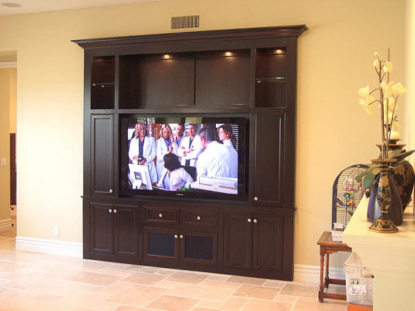 Built-in entertainment center - Traditional - Home Theater - Orange ...