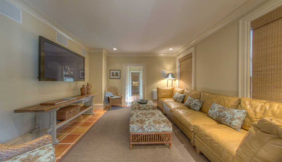 Casual and Elegant Island Home - Beach Style - Home Theater ...