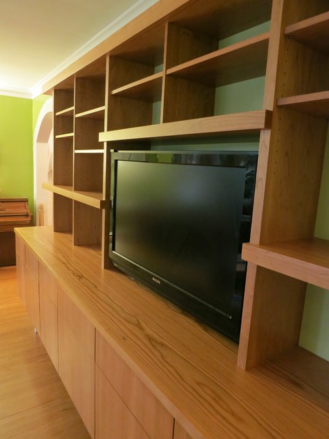 Cherry Built-In - Contemporary - Home Theatre - Chicago - by Navillus ...