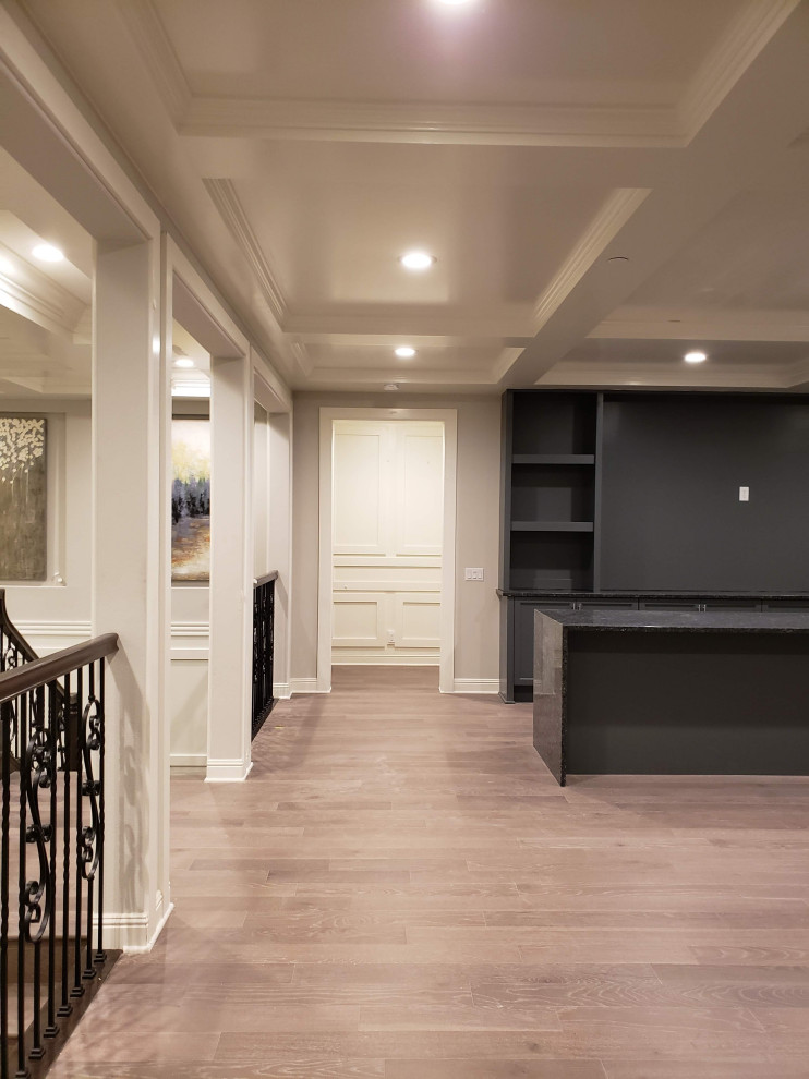 Custom 23' High Entry, Loft & Master Coffered Ceilings, Wainscoting ...