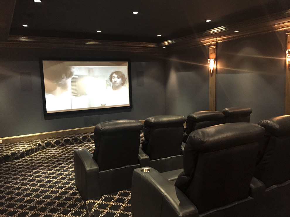 Dedicated Home Theater Room - Contemporary - Home Theater - New York ...
