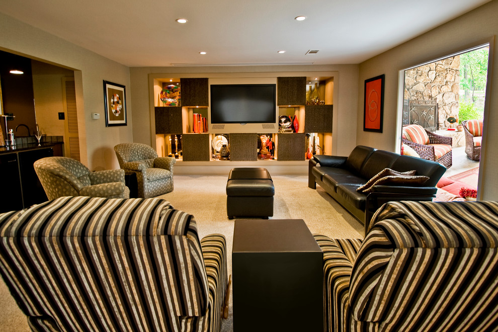 Entertainment Indoor/Outdoor - Contemporary - Home Theater - Little ...