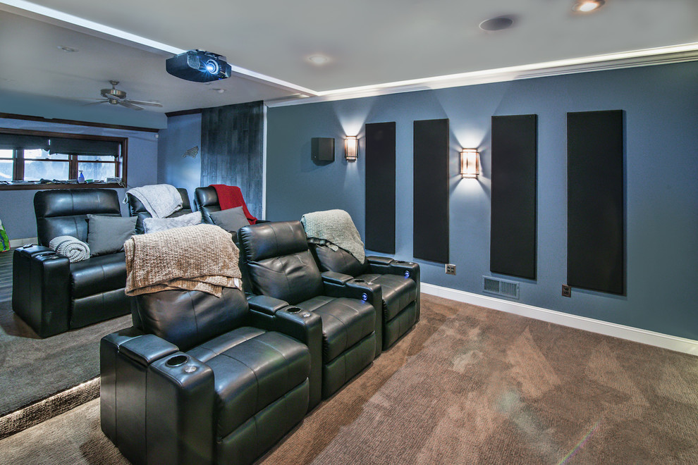 Full Basement Remodel - Modern - Home Theater - Charlotte - by Audio ...