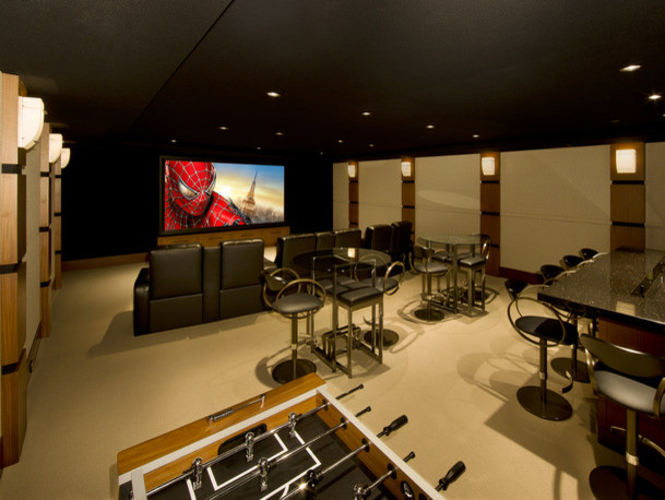 Game Room Home Theaters - Contemporary - Home Theater - Cleveland - by ...