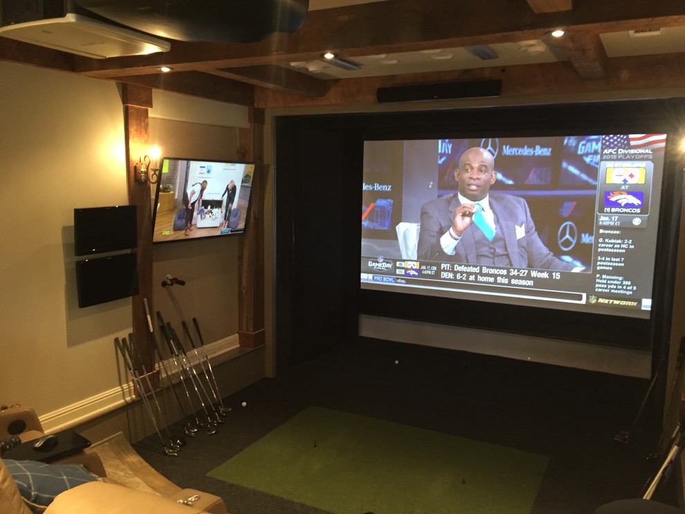 Golf Simulator/ Media Room - Traditional - Home Theater - Other - by ...