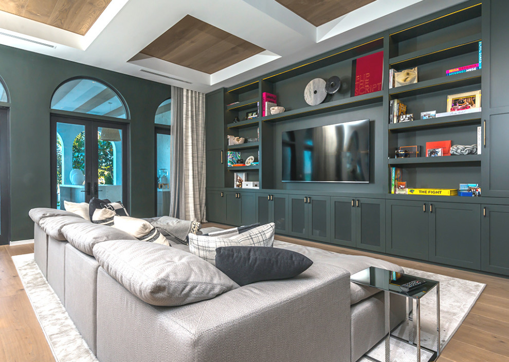 Green Lacquer Entertainment Center. - Contemporary - Home Theater ...