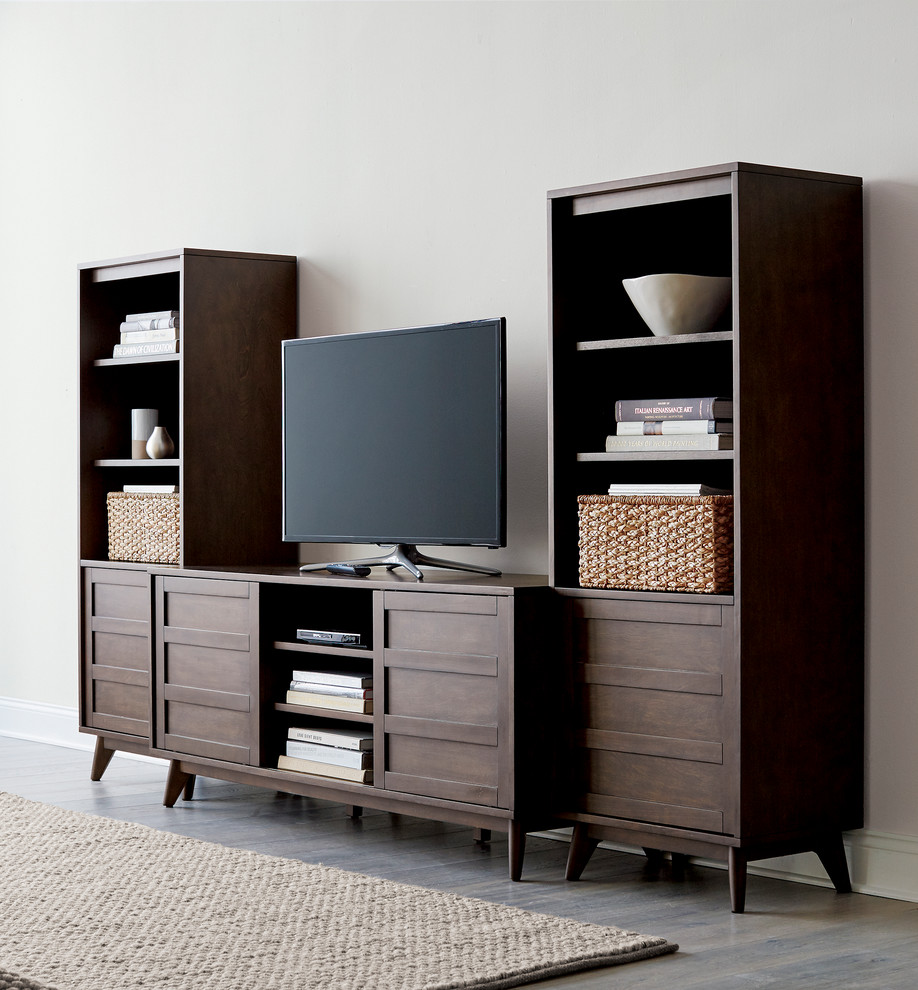 HD Media Console with Two Towers - Contemporary - Home Theater ...
