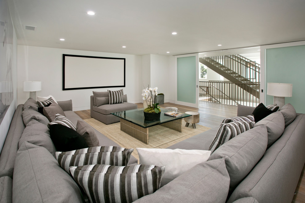 Hermosa Beach Ocean View Family Home - Contemporary - Home Theater ...