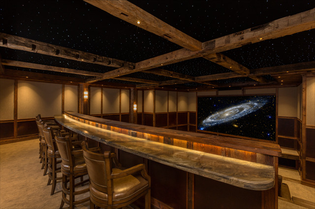 Home Theater & Rec Room Addition - Contemporain - Salle de Cinéma ...