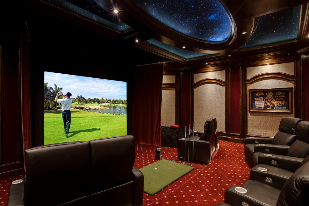 Home Theater/Golf Simulator - Traditional - Home Theater - Orlando - by ...