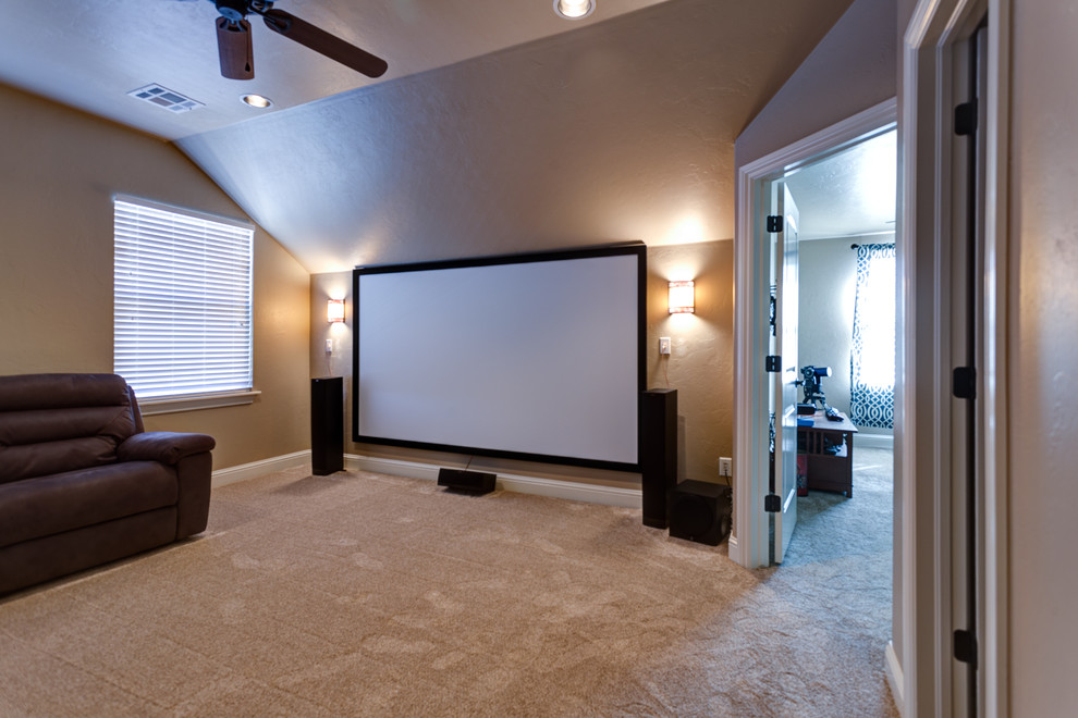 Lynes - Attic Conversion - Traditional - Home Theater - Oklahoma City ...