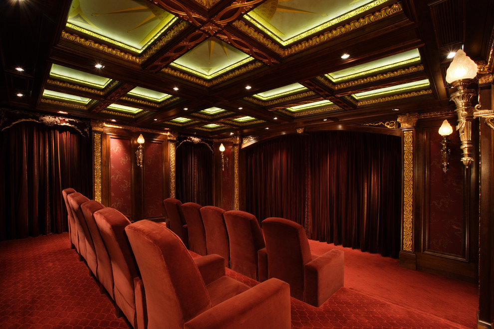 Malinard Manor - Theatre - Traditional - Home Theater - Austin - by ...