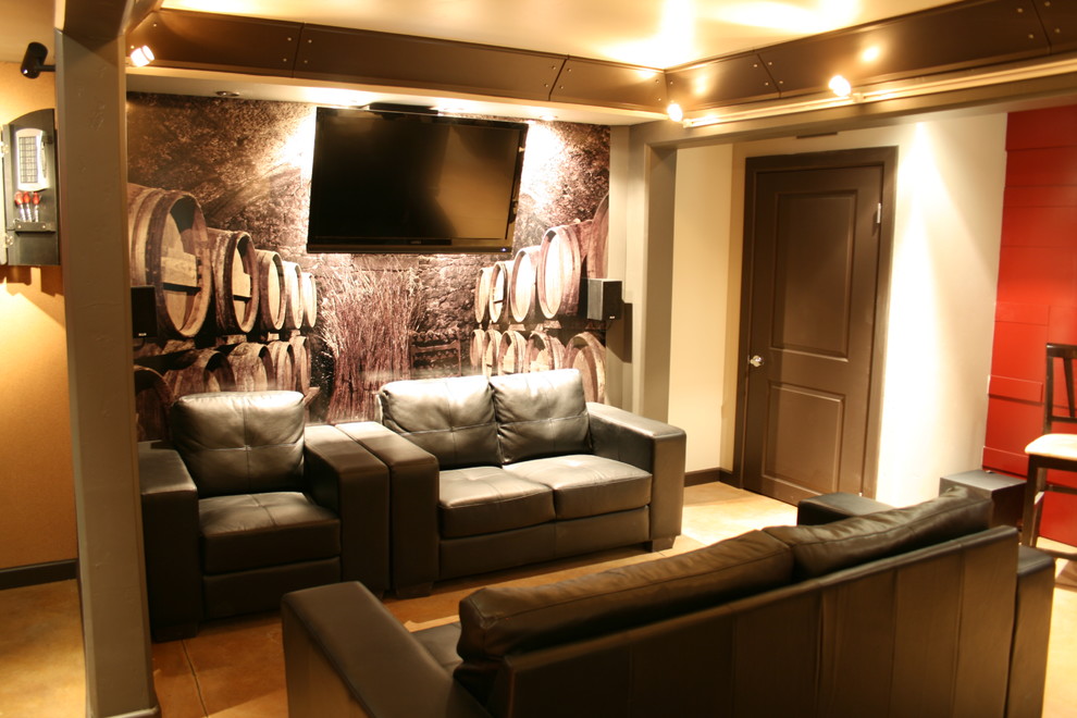 Man Cave - Contemporary - Home Theater - Los Angeles - by SoCal Design ...