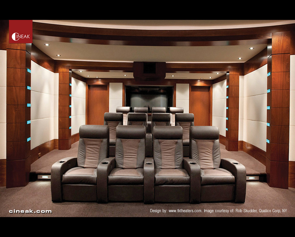 Media Room and Private Cinema Seats by Cineak - Modern - Home Theater ...