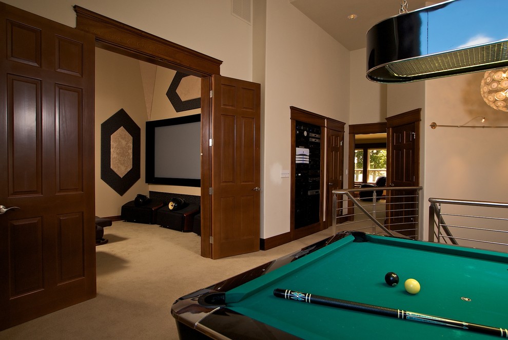 Media Room - Modern - Home Theater - Portland - by Cypress Homes | Houzz