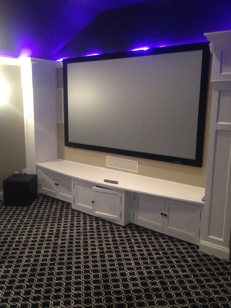 Movie Room and Kitchen Upgrade - Contemporary - Home Theater - New York ...