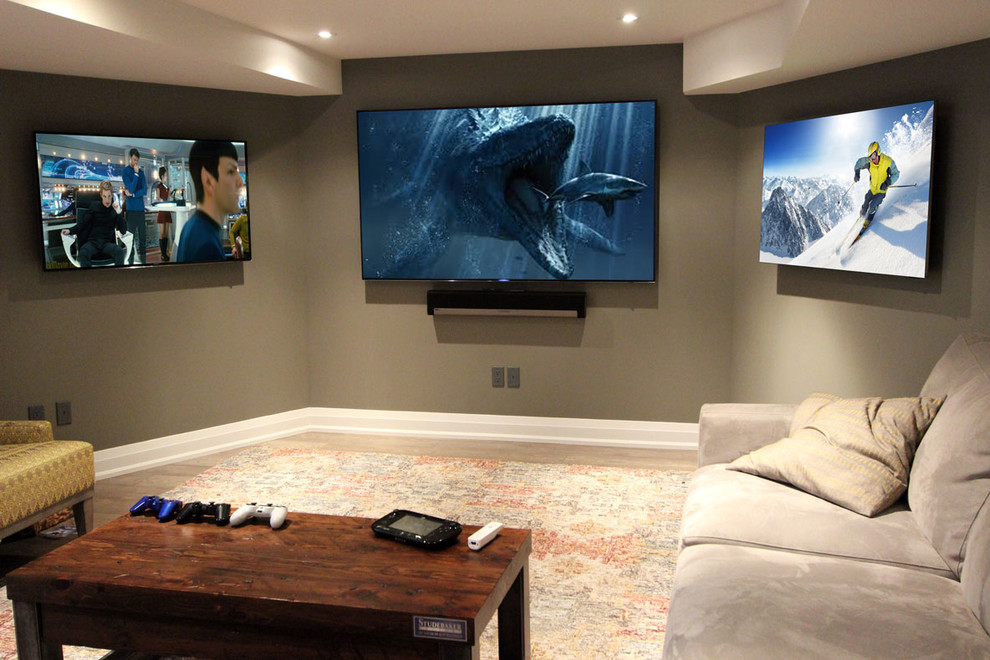 Multi Display Family Setup - Traditional - Home Theater - Toronto - by ...