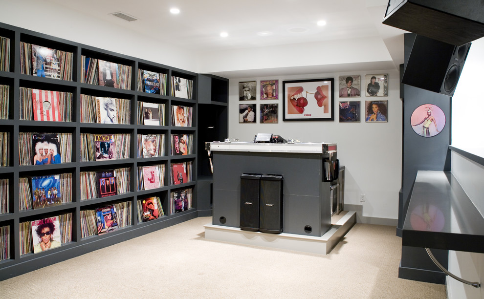 Music/DJ Room - Transitional - Home Theater - Boston - by LDa ...