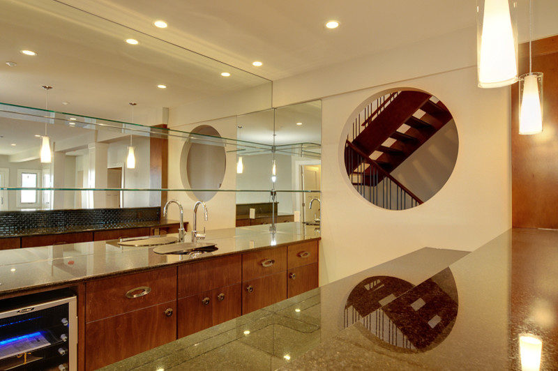 Open Concept Home - Modern - Home Theater - Calgary - by Maillot Homes ...
