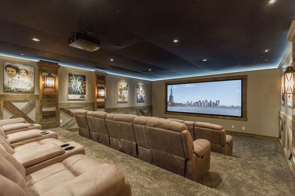 Parade of Homes 2015 - Farmhouse - Home Theater - Salt Lake City - by ...