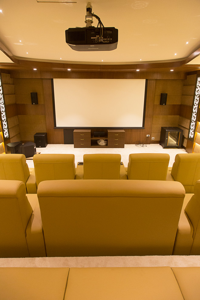 Private Home Theater - Contemporary - Home Theater - Bengaluru - by ...