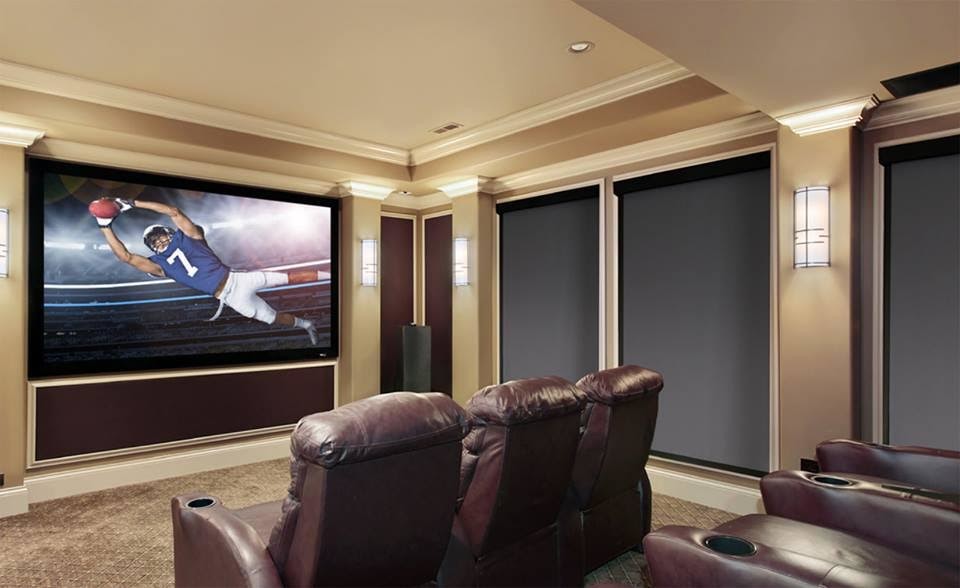 QMotion Window Treatments - Traditional - Home Theater - Los Angeles ...