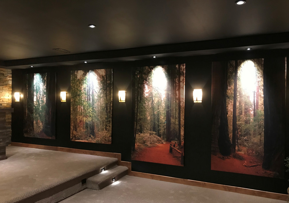 Redwood Theater - Home Theater - Birmingham - by Kasabe Designs Inc ...