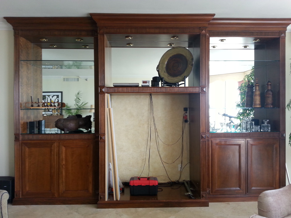 Retrofit your old entertainment center to accommodate a new flat panel ...
