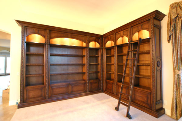 Rolling Library Ladders - Home Theater - Milwaukee - by Custom Service ...