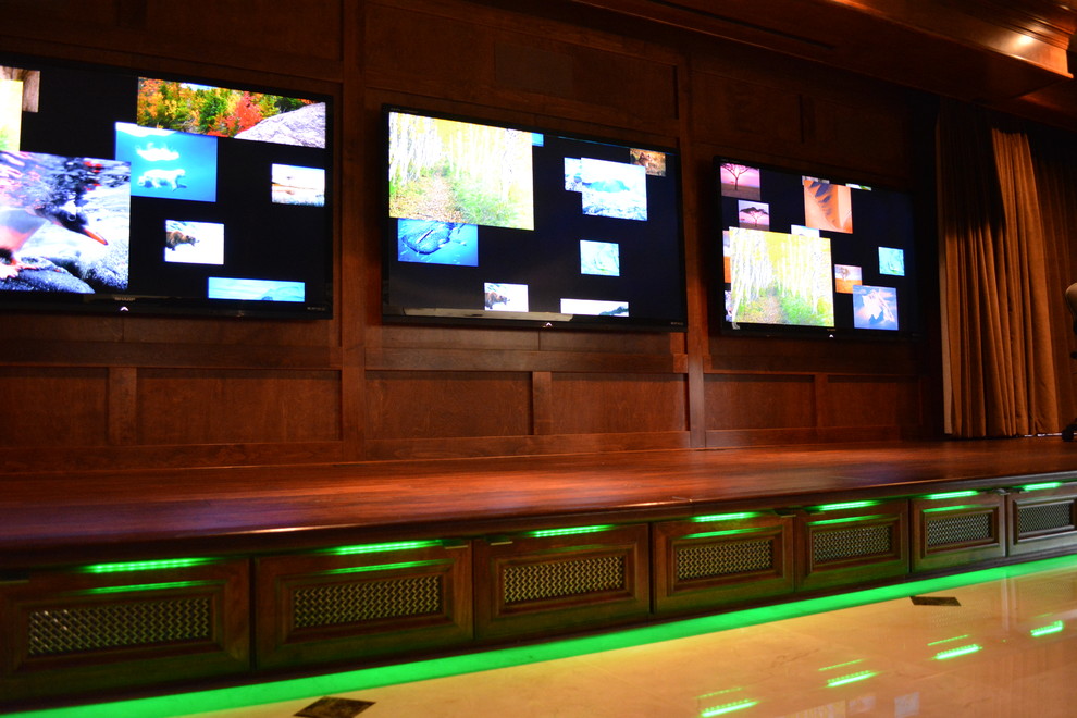 RTI, shade and Lutron lighting control - Contemporary - Home Theater ...