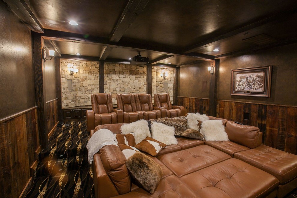 Rustic Ranch Residence - Rustic - Home Theater - Other - by Thomason ...