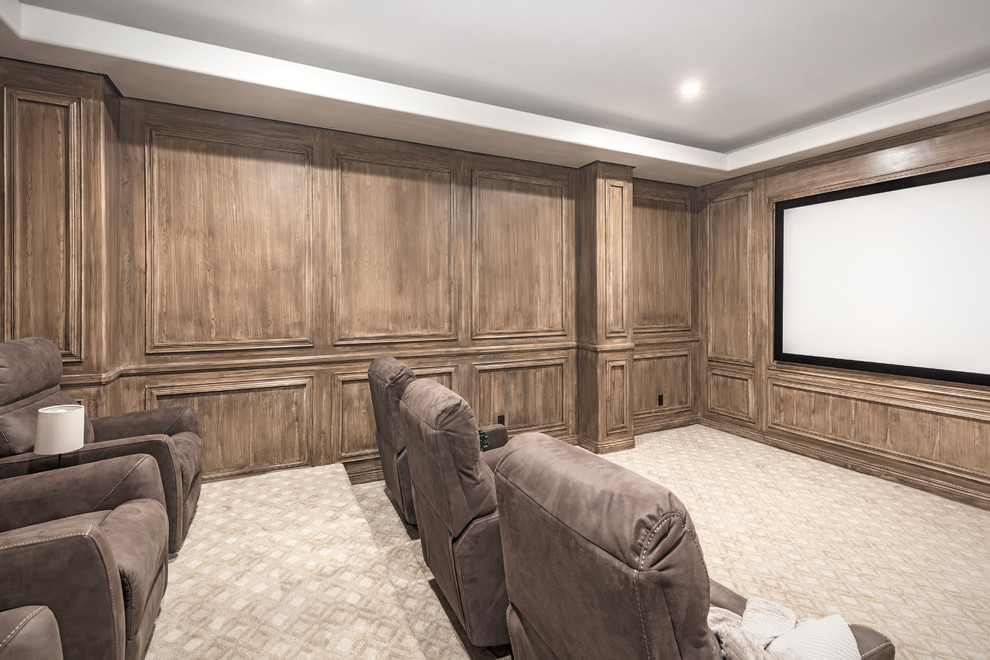 Santaluz New Custom home - Farmhouse - Home Theater - San Diego - by ...