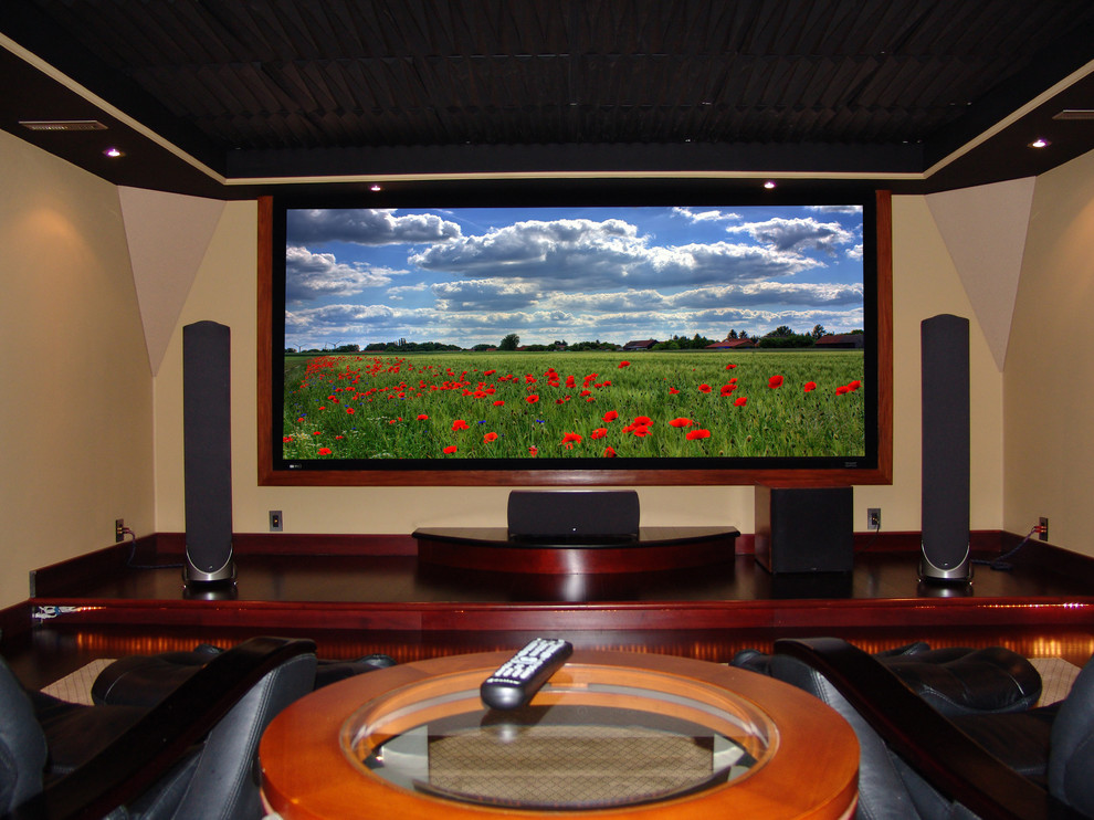 Sleek Contemporary Home Theater - Contemporary - Home Theater - Other ...