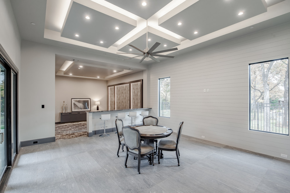 Southlake Modern Hill Country Gameroom - Modern - Dining Room - Dallas ...