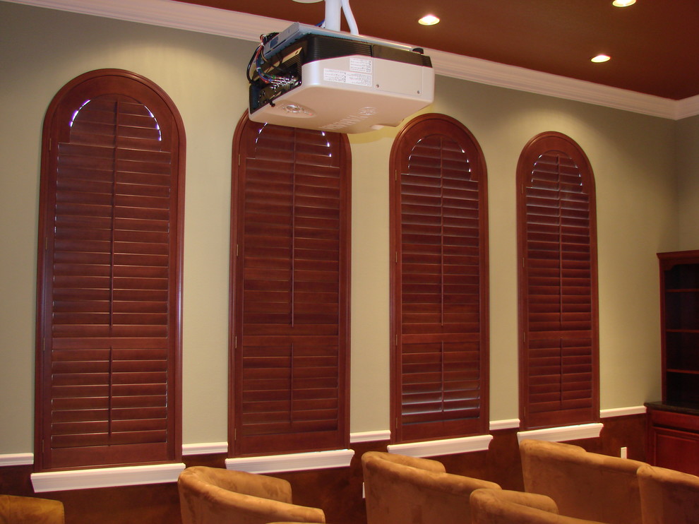 Specialty shaped windows - Traditional - Home Theater - Denver - by ...