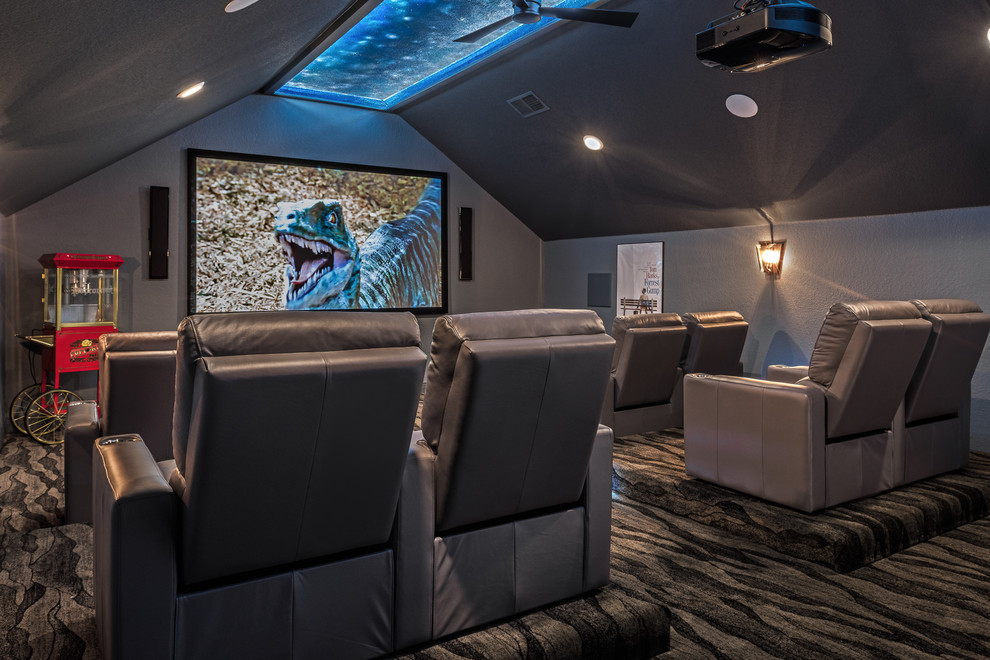 Starry Night Media Room - Contemporary - Home Theater - Dallas - by ...