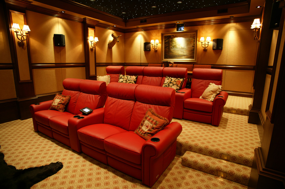 Tavern Theater - Traditional - Home Theater - Chicago - by CinemaTech ...