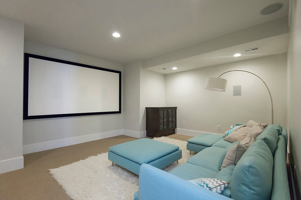 The Entertainer - Theater - Beach Style - Home Theater - Salt Lake City ...