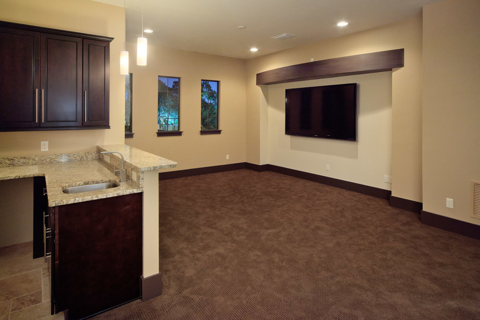 The Modern-Mediterranean Home - Contemporary - Home Theater - Orlando ...