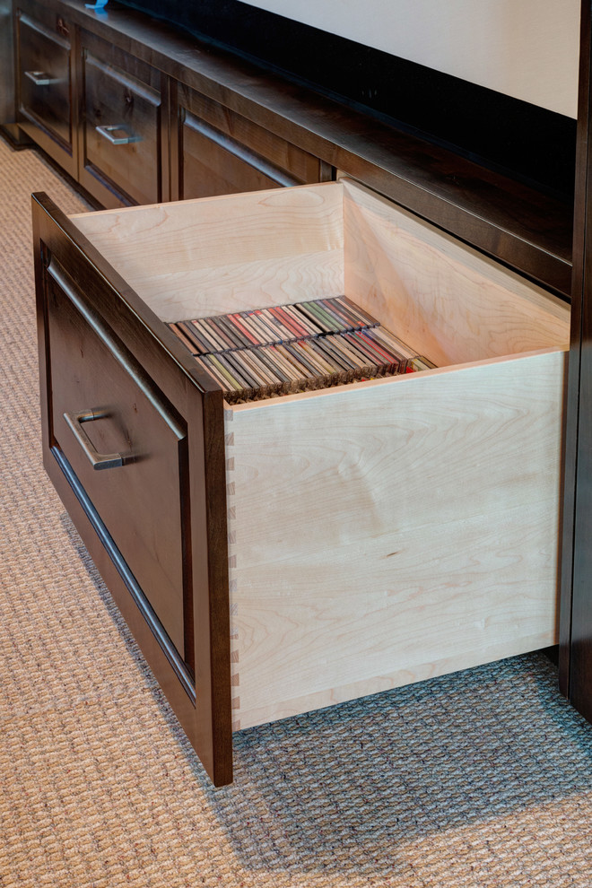 Theater room - Rustic - Home Theater - Portland - by Sitka Projects | Houzz