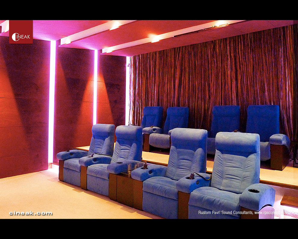 Ultra Modern Home Theater by Rustom Pavri Sound Consultants - Eclectic ...