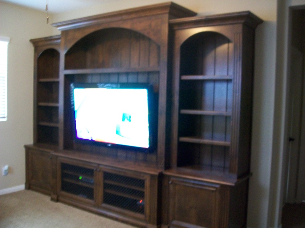 Wall Unit - Traditional - Home Theater - Los Angeles - by CustomBuilt ...