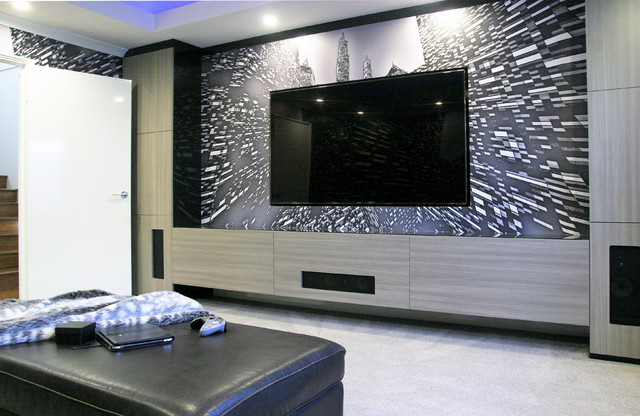 Home Theatre Storage Solution - Contemporáneo - Cine en casa - Perth ...