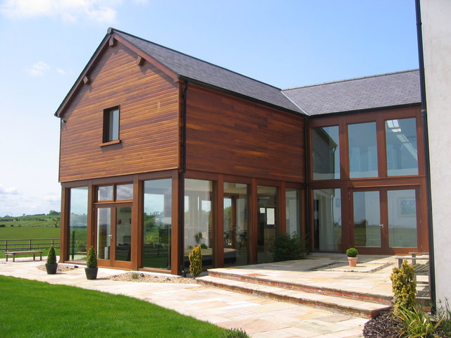 A Modern Take on the Traditional Farmstead Form with Timber Clad 'Barn ...
