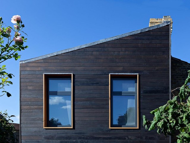 Black Cedar shousugiban cladding of a London town house in Hackney ...