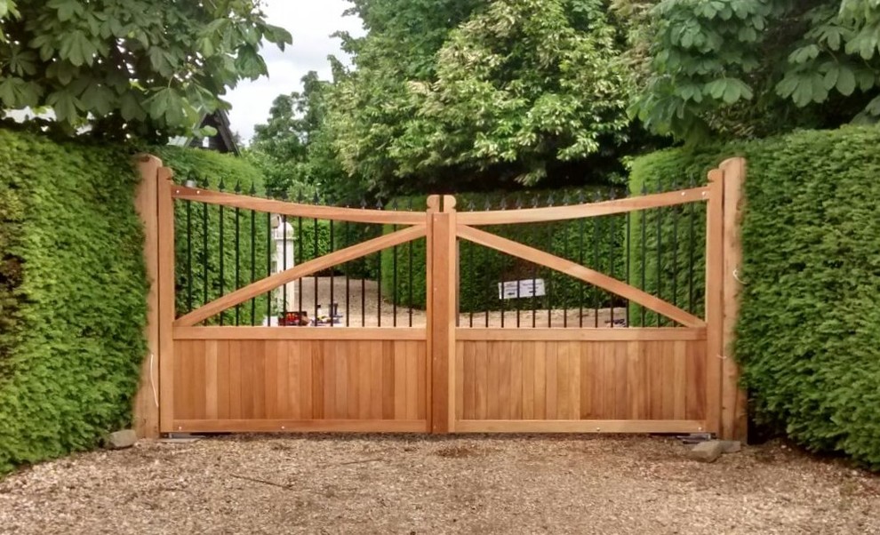 Half Boarded Wooden Gates - Traditional - Exterior - Surrey - by ...