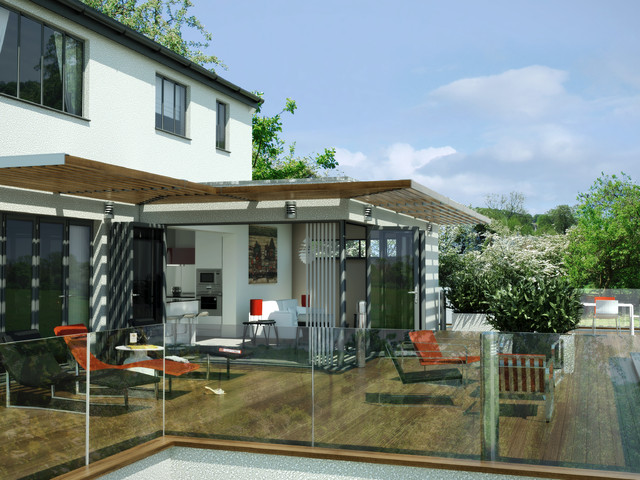 Modern Contemporary Glass Extension- Contemporary Garden Design ...