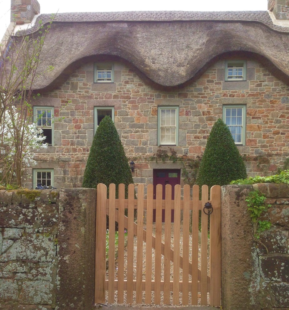 Remodelling of a thatched roof - Farmhouse - Exterior - Channel Islands ...
