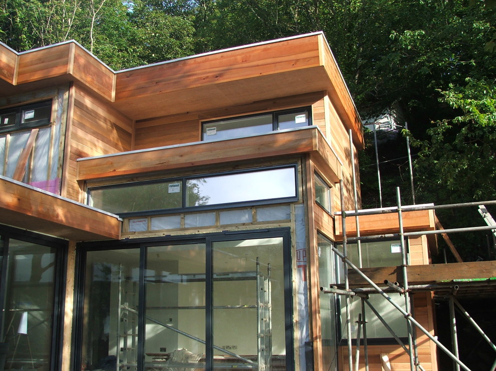 Rocky Lane St Agnes - Hillside development Timber Frame - Contemporary ...